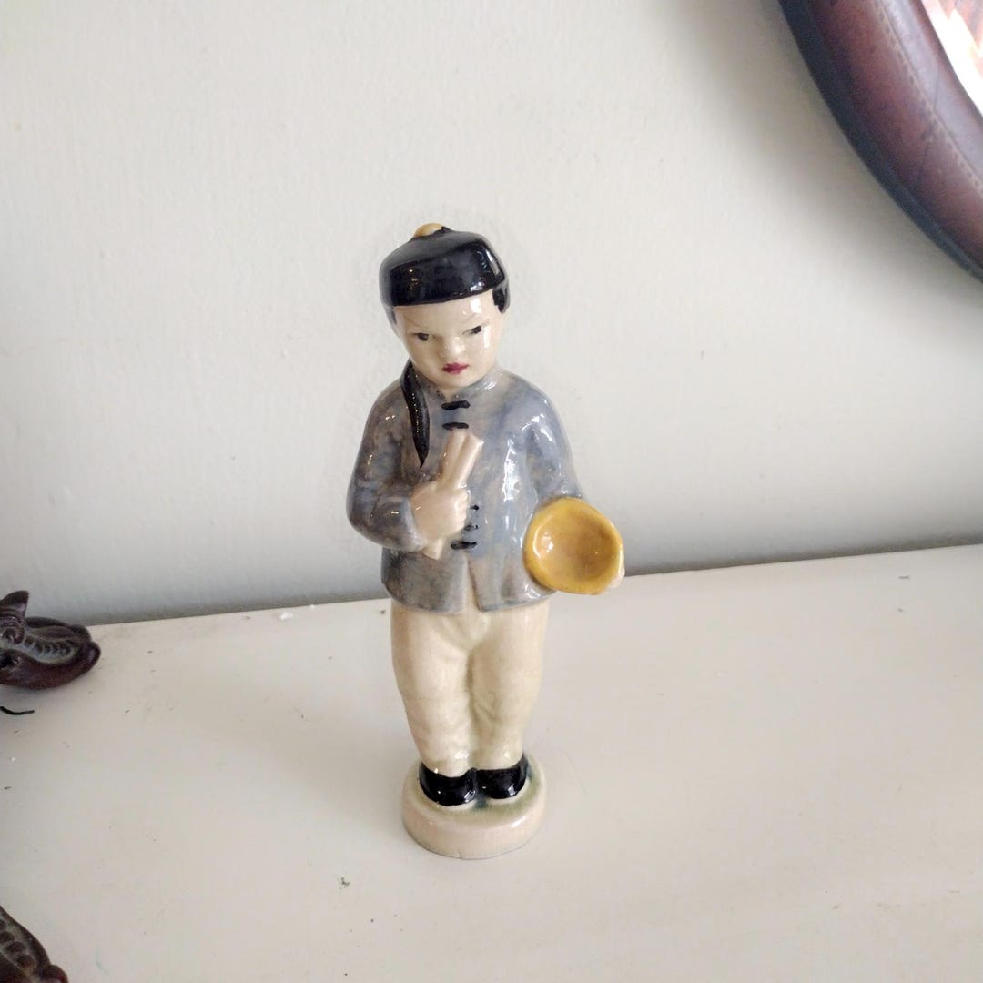 Chinese Oriental Porcelain Boy Figure - Etsy