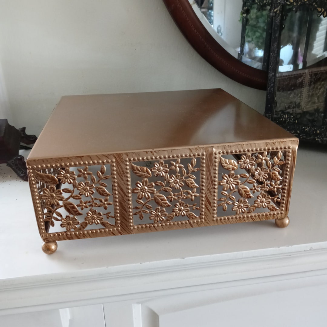 Square Metal Display Stand With Pierced Sides - Etsy