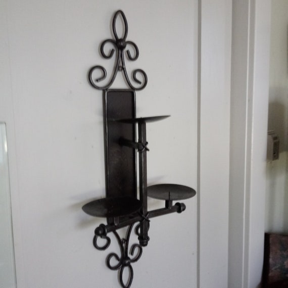 Large Metal Wall Candle Sconce - Etsy