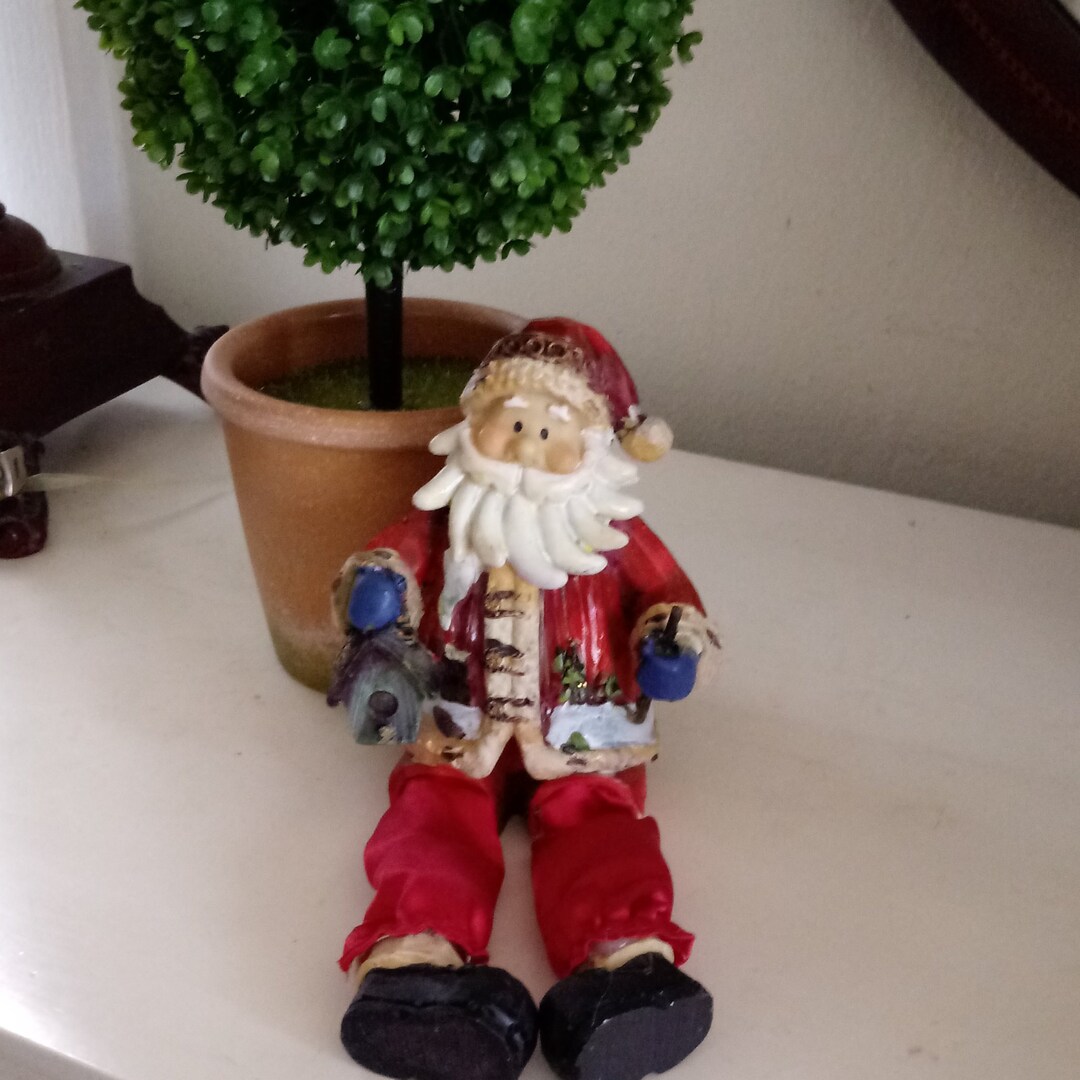 Resin Sitting Christmas Santa - Etsy
