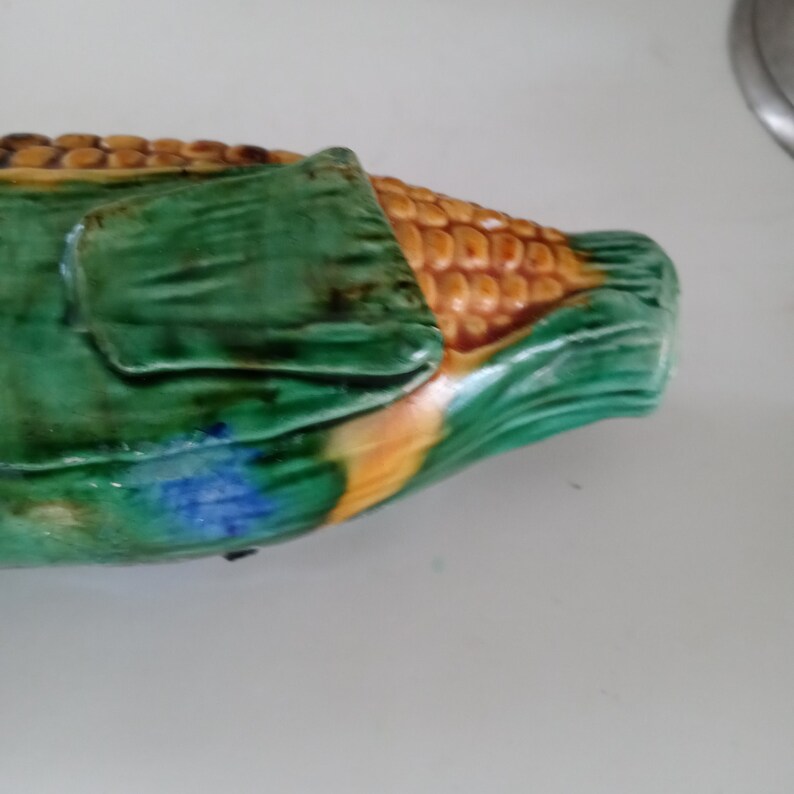 Antique Majolica Corn Flask - Etsy