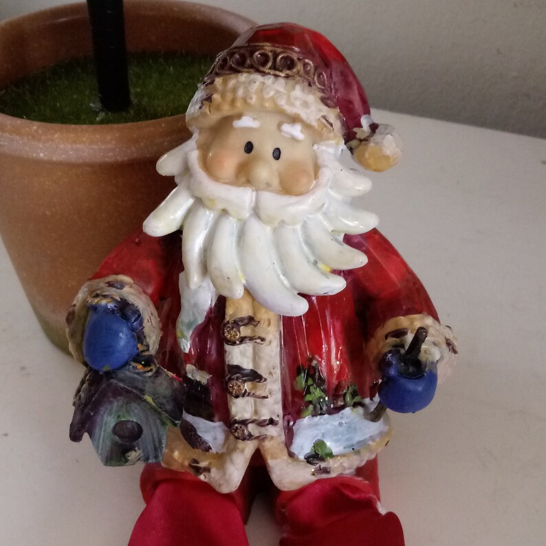 Resin Sitting Christmas Santa - Etsy
