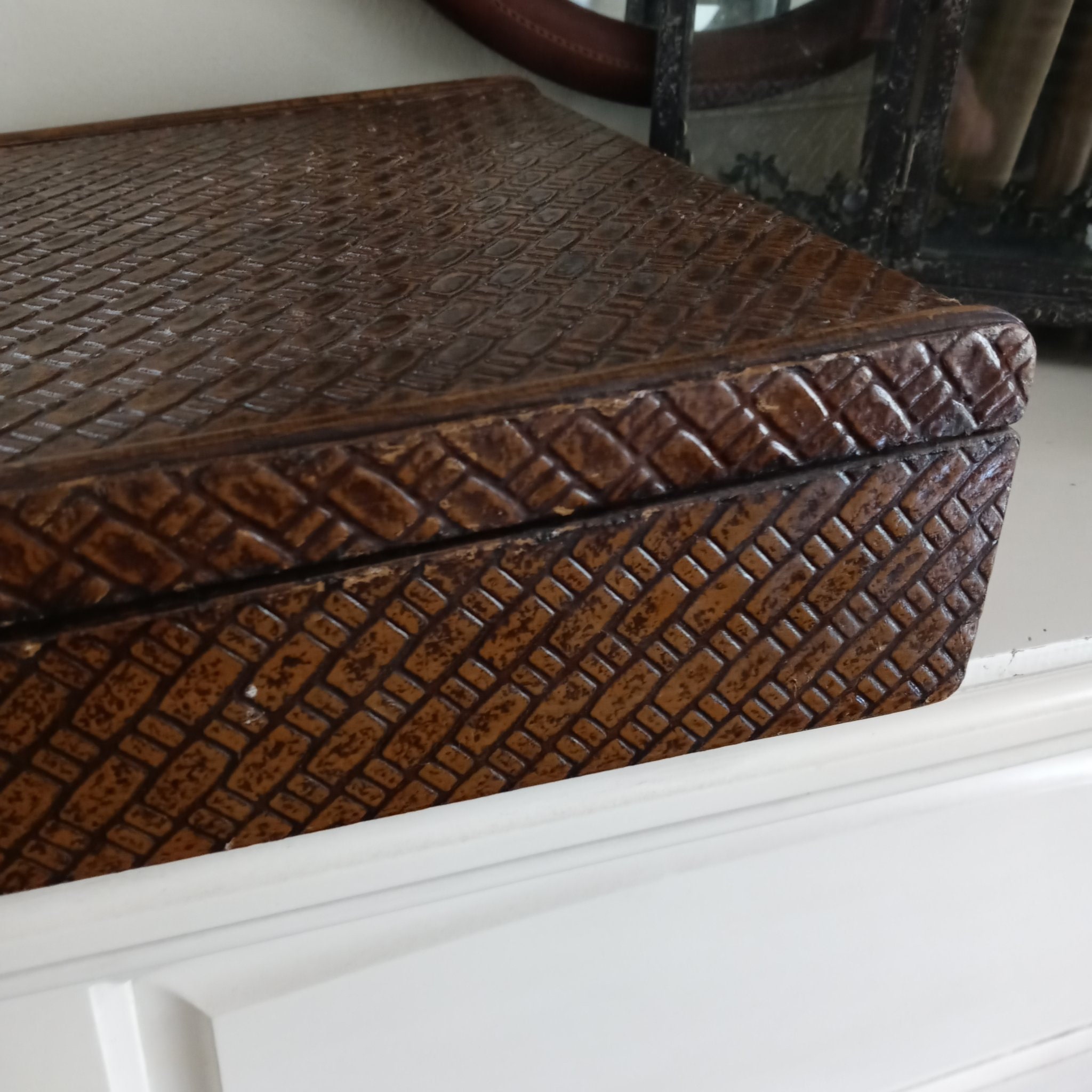 Rectangular Woven Wood Storage Box - Etsy