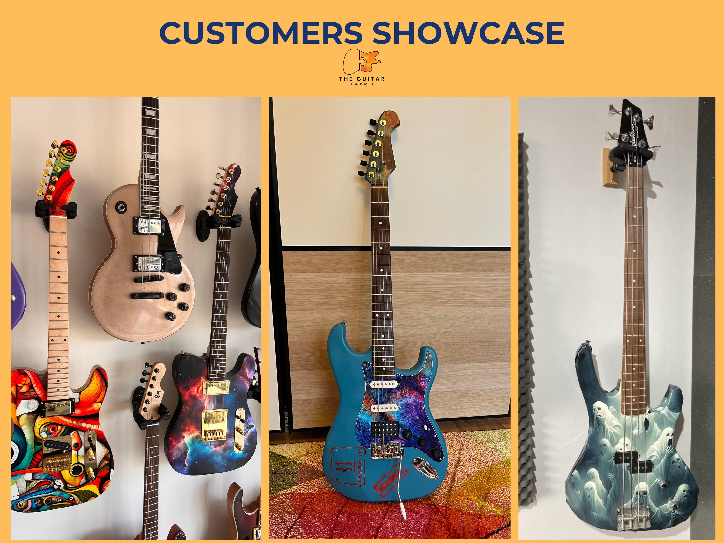 Guitar Skin Wrap | 50x60cm Laminated Guitar Cover | Colored River Theme ...