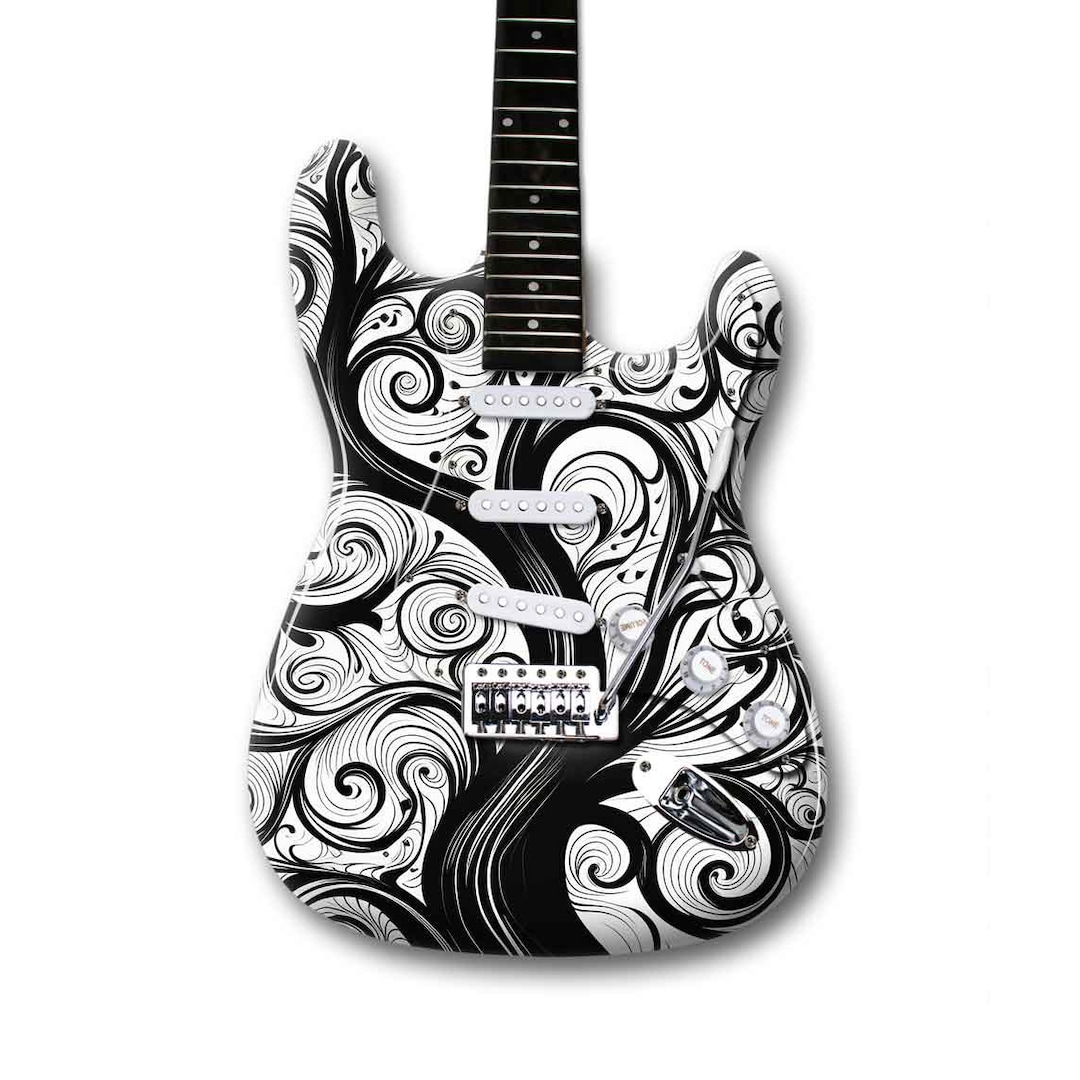 Graphic Tree Theme Custom Guitar Skin Wrap 50x60 Cm. | Laminated Vinyl ...