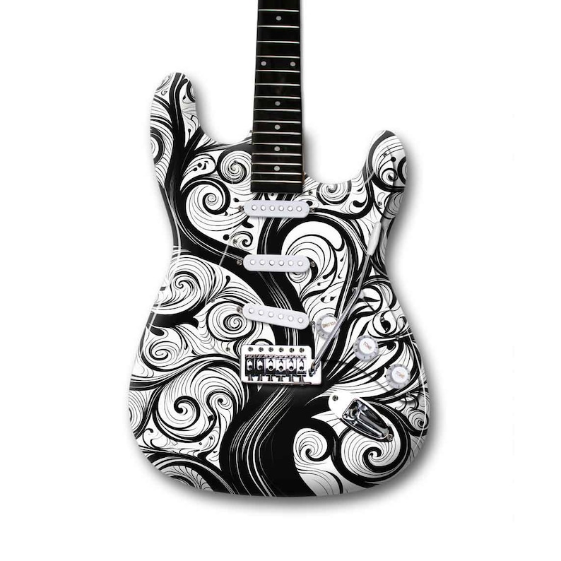 Graphic Tree Theme Custom Guitar Skin Wrap 50x60 Cm. Laminated Vinyl ...