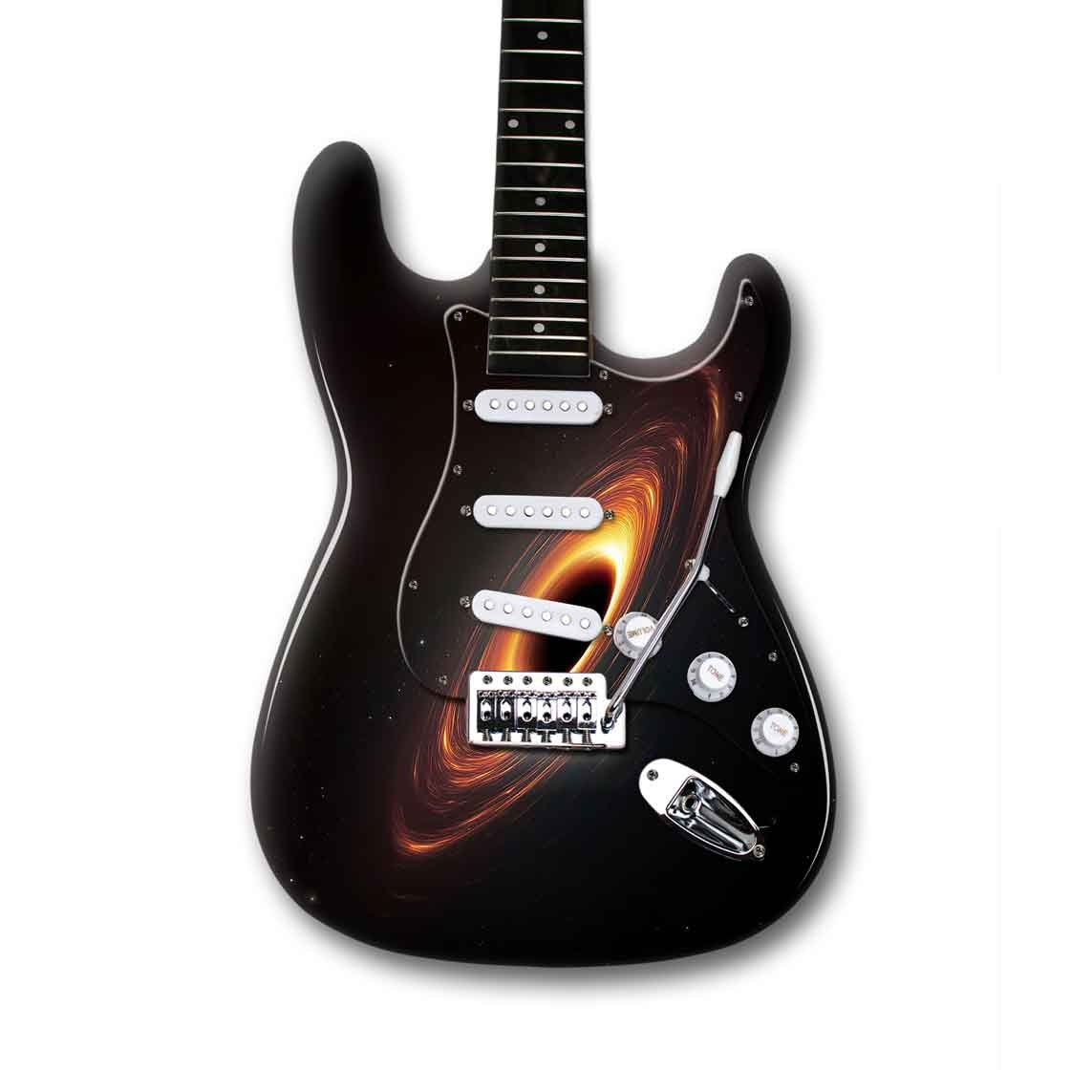 Guitar Skin Wrap | 50x60cm Laminated Guitar Cover | Black Hole Theme ...