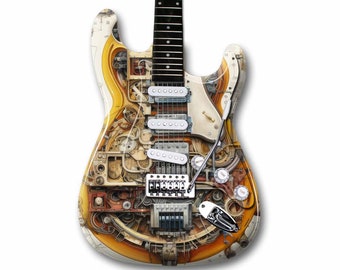 Guitar Skin Wrap | 50x60cm Laminated Guitar Cover | Dragon Theme | Fits ...