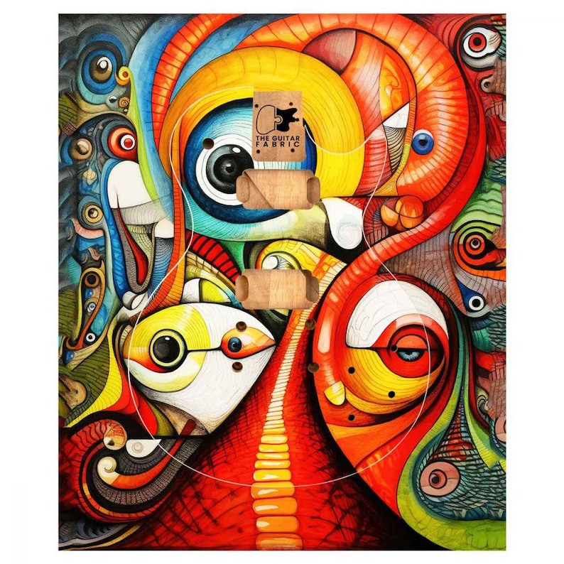 Abstract Guitar Skin Wrap - Universal Laminated Vinyl Decal for ...