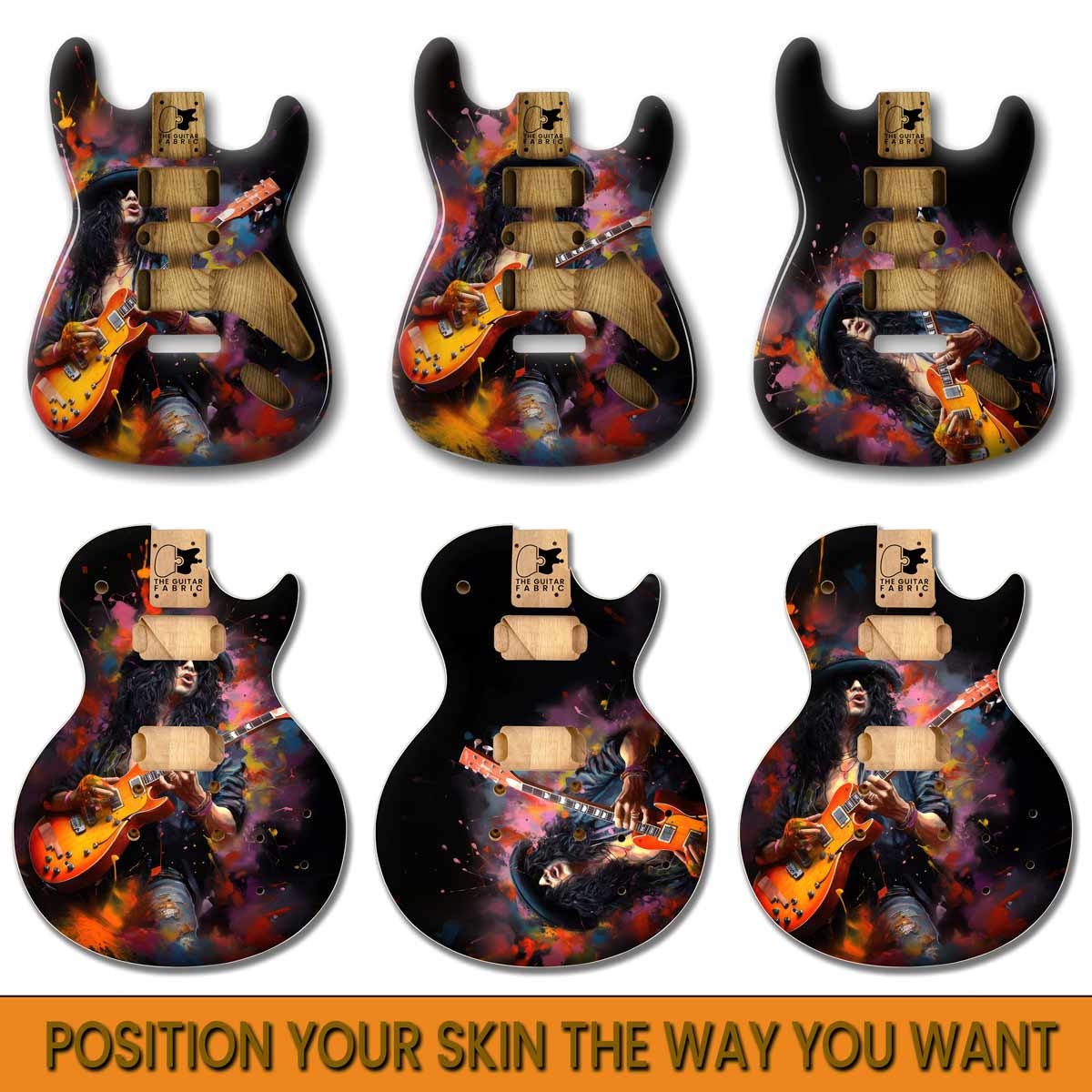 Guitar Skin Wrap | 50x60cm Laminated Guitar Cover | Slash Inspired ...