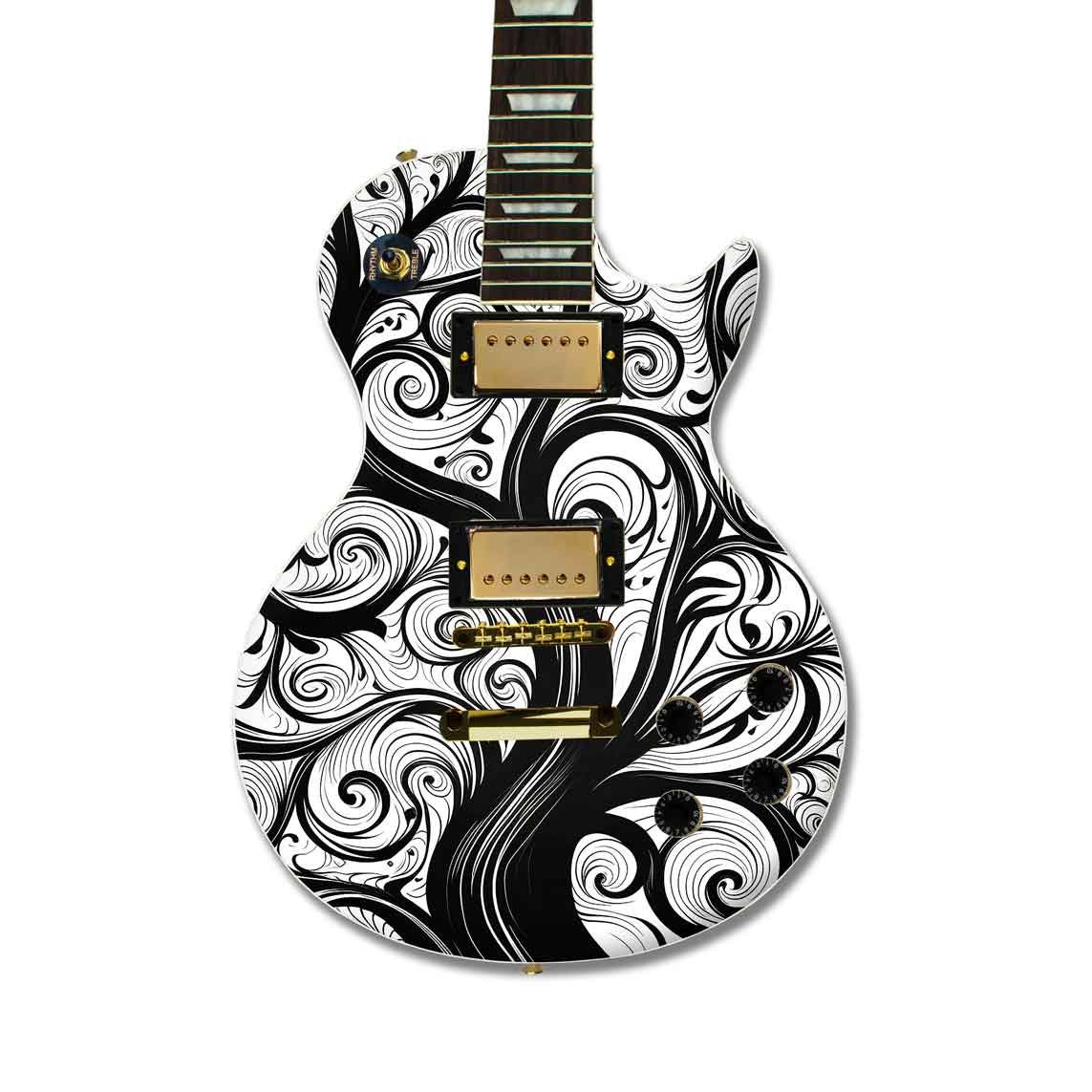 Graphic Tree Theme Custom Guitar Skin Wrap 50x60 Cm. Laminated Vinyl ...