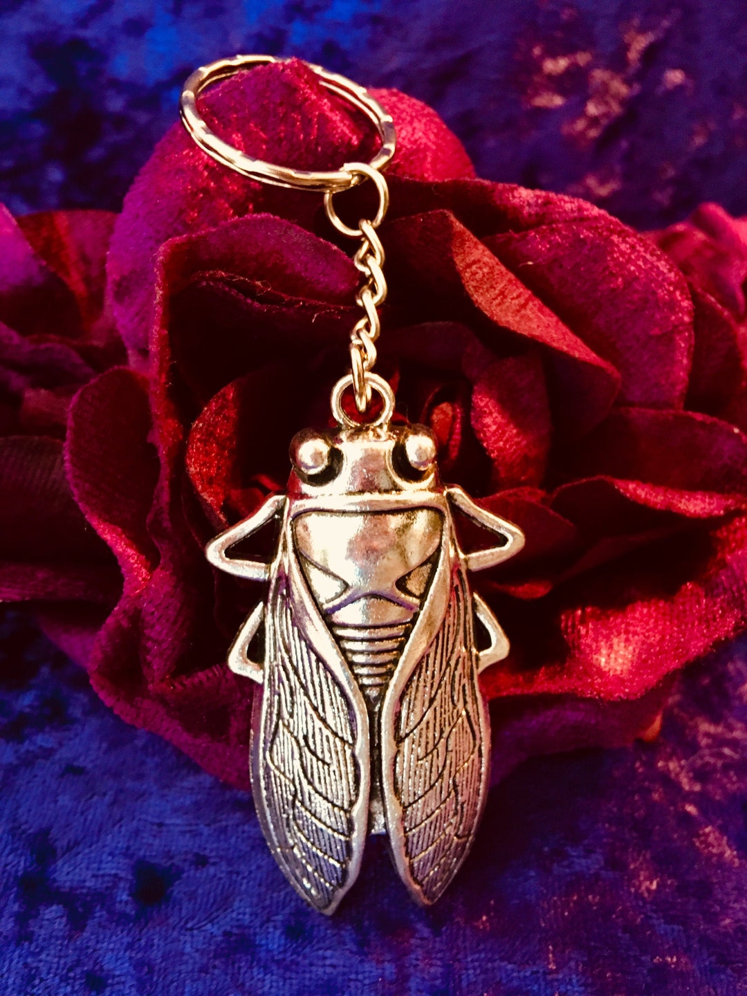 Bug Keyring, Large Cicada Keychain, Fly Keyring, Insect Keychain ...
