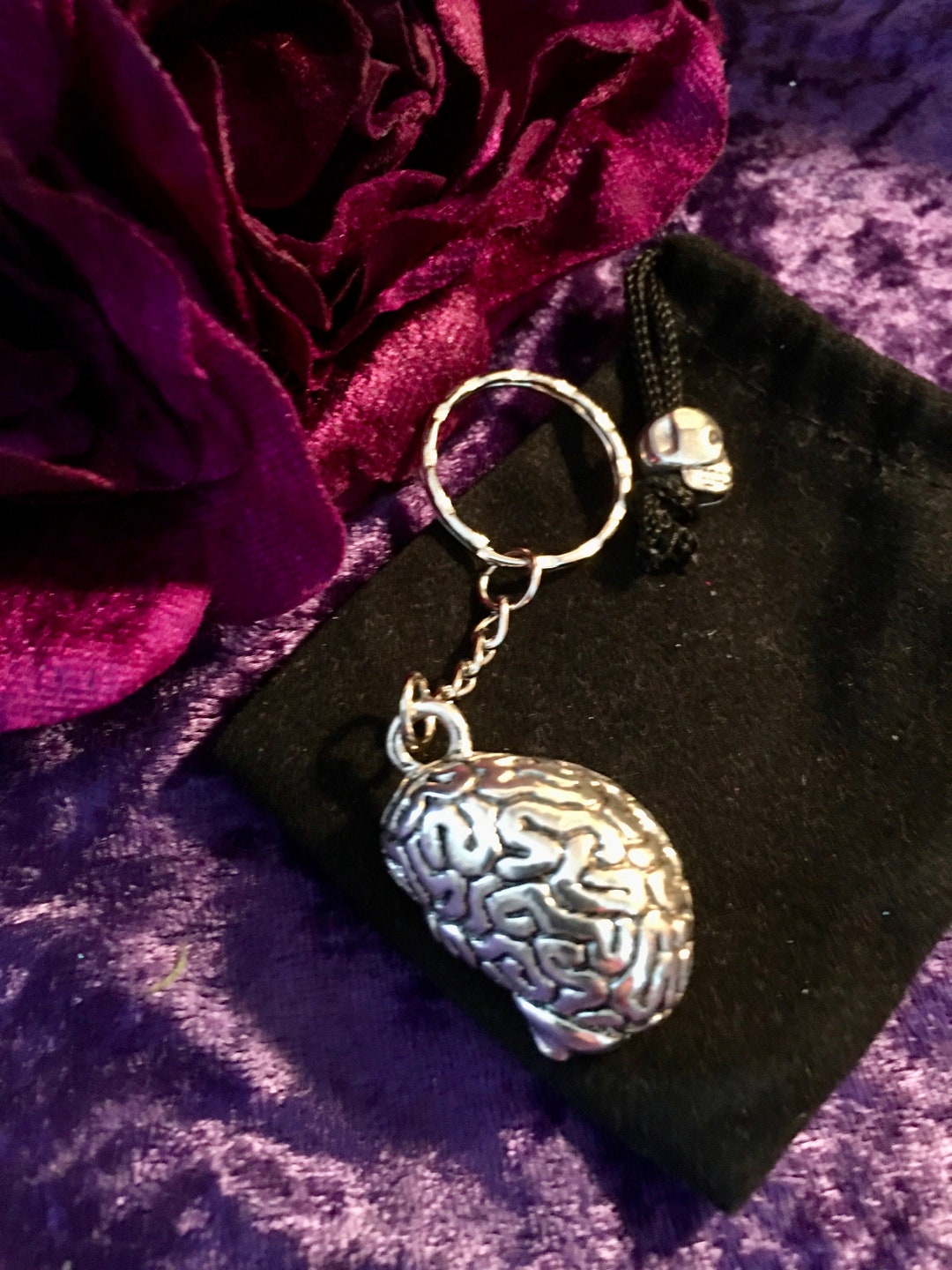 Brain Keyring Human 3D Brain Keychain Anatomical Zombie - Etsy UK