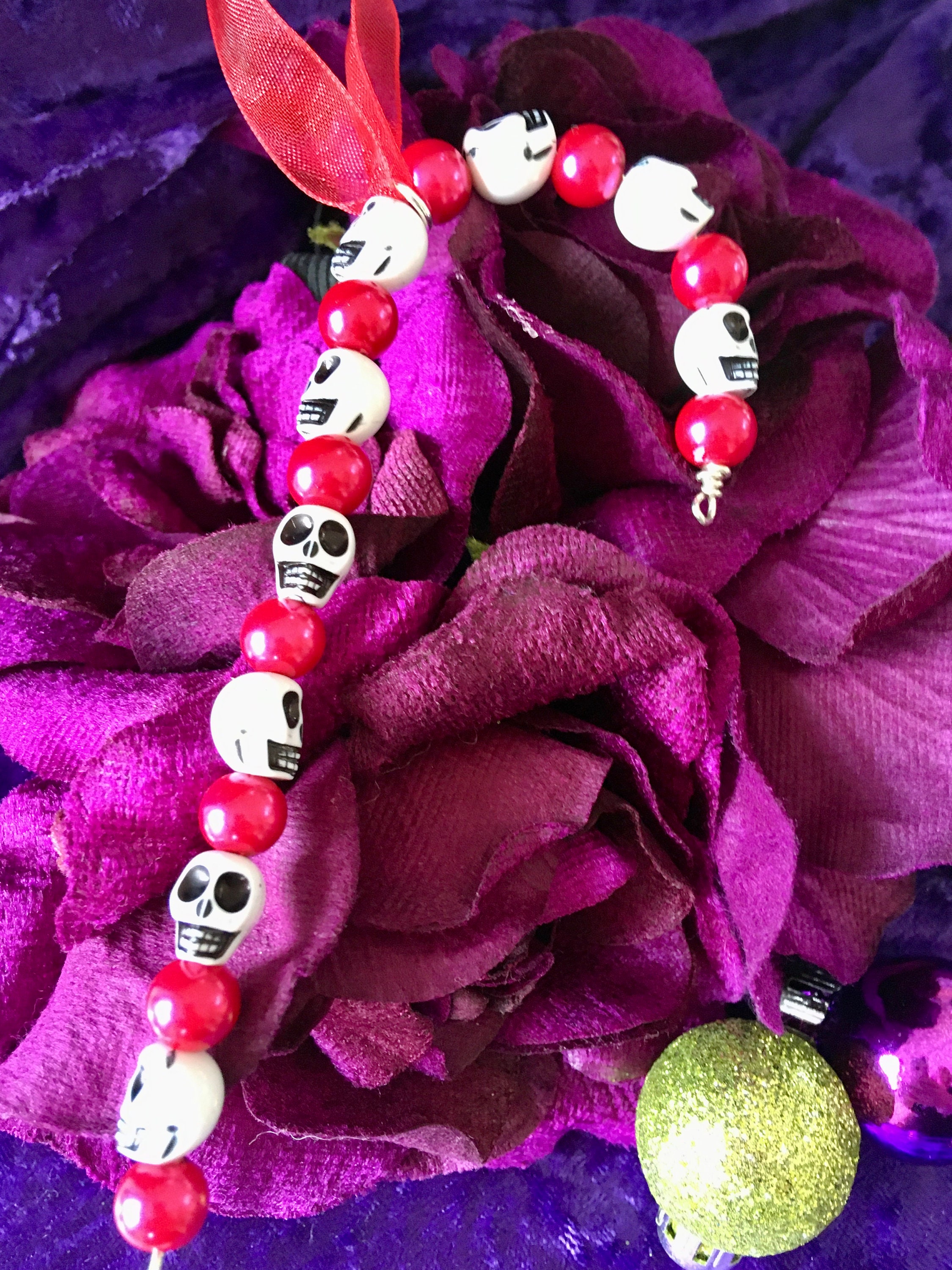 Skull Candy Cane Goth Christmas Skull Christmas Decoration - Etsy