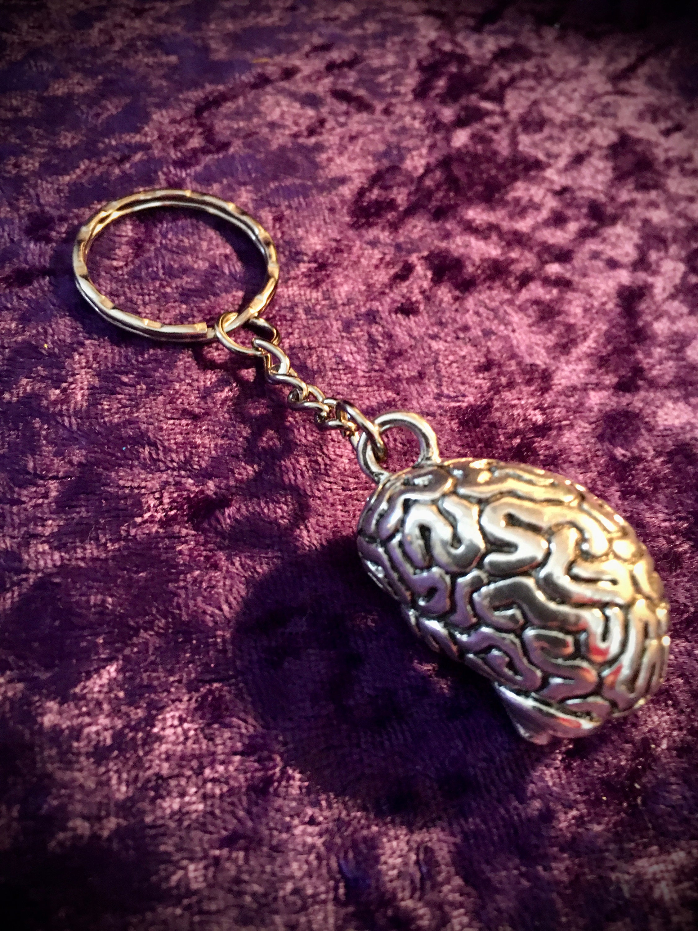 Brain Keyring Human 3D Brain Keychain Anatomical Zombie - Etsy UK