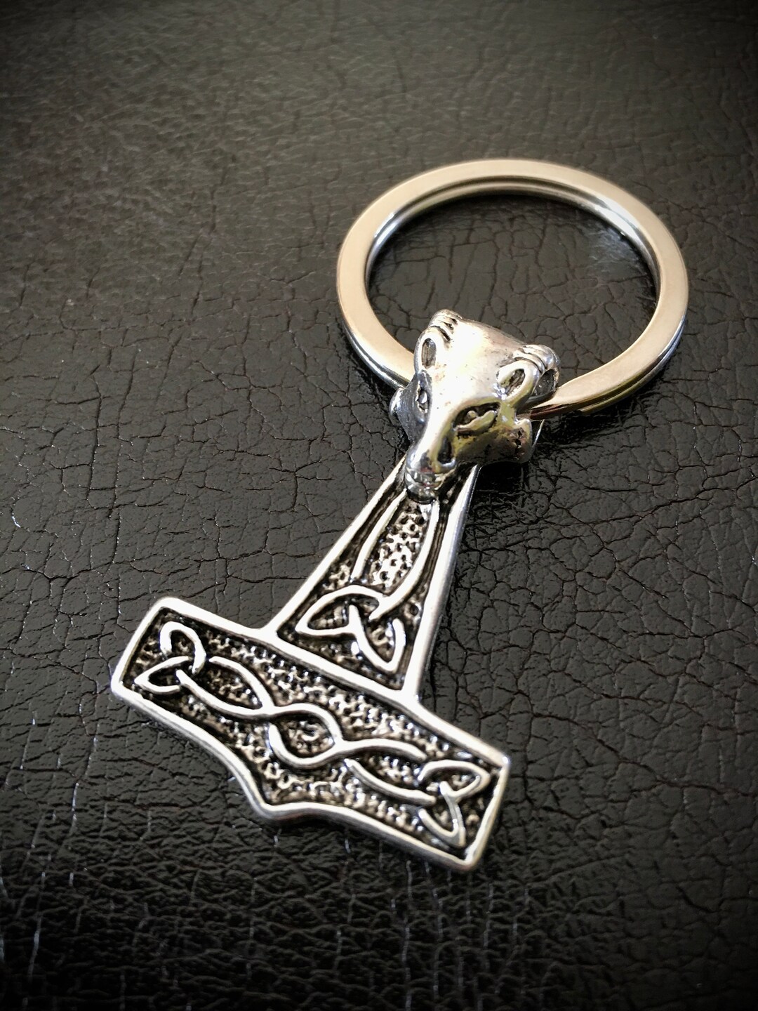 Thors Hammer Keyring, Mjolnir Keychain, Viking Amulet Accessory, Viking ...