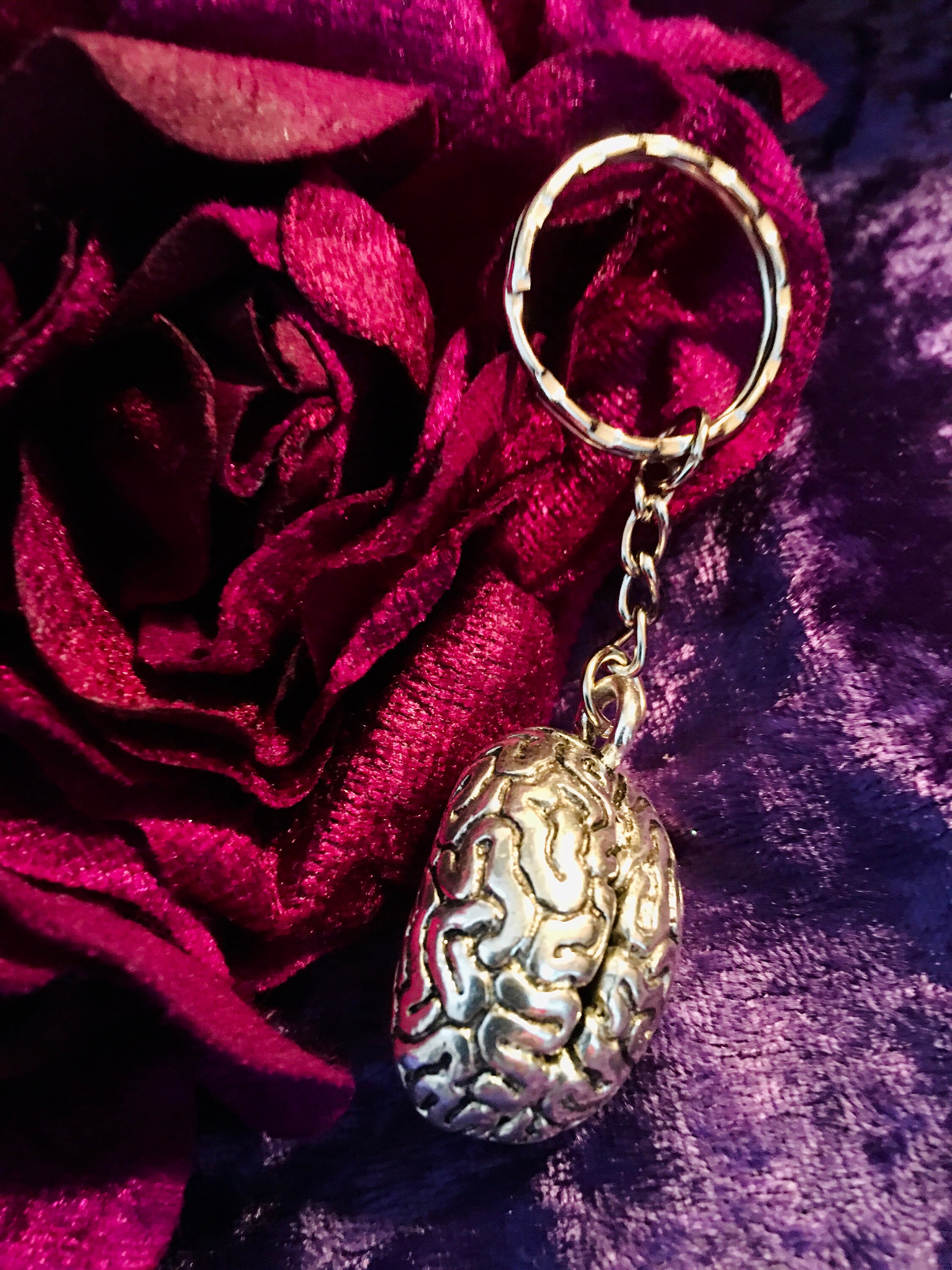Brain Keyring Human 3D Brain Keychain Anatomical Zombie - Etsy UK