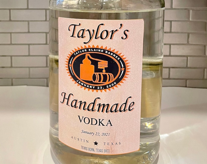 PRINT AT HOME: Pink Whitney Custom Sticker Label | Digital - Etsy