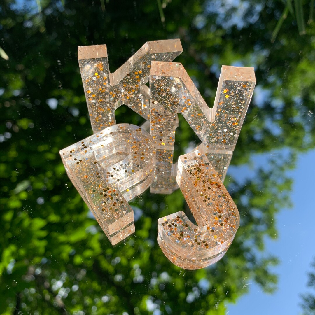 Custom Resin Letter/number Keychains - Etsy