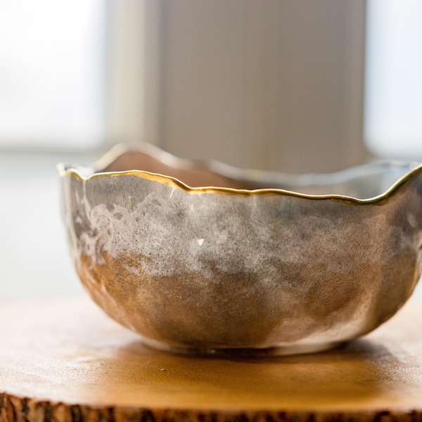 White Gold Key Bowl - Etsy