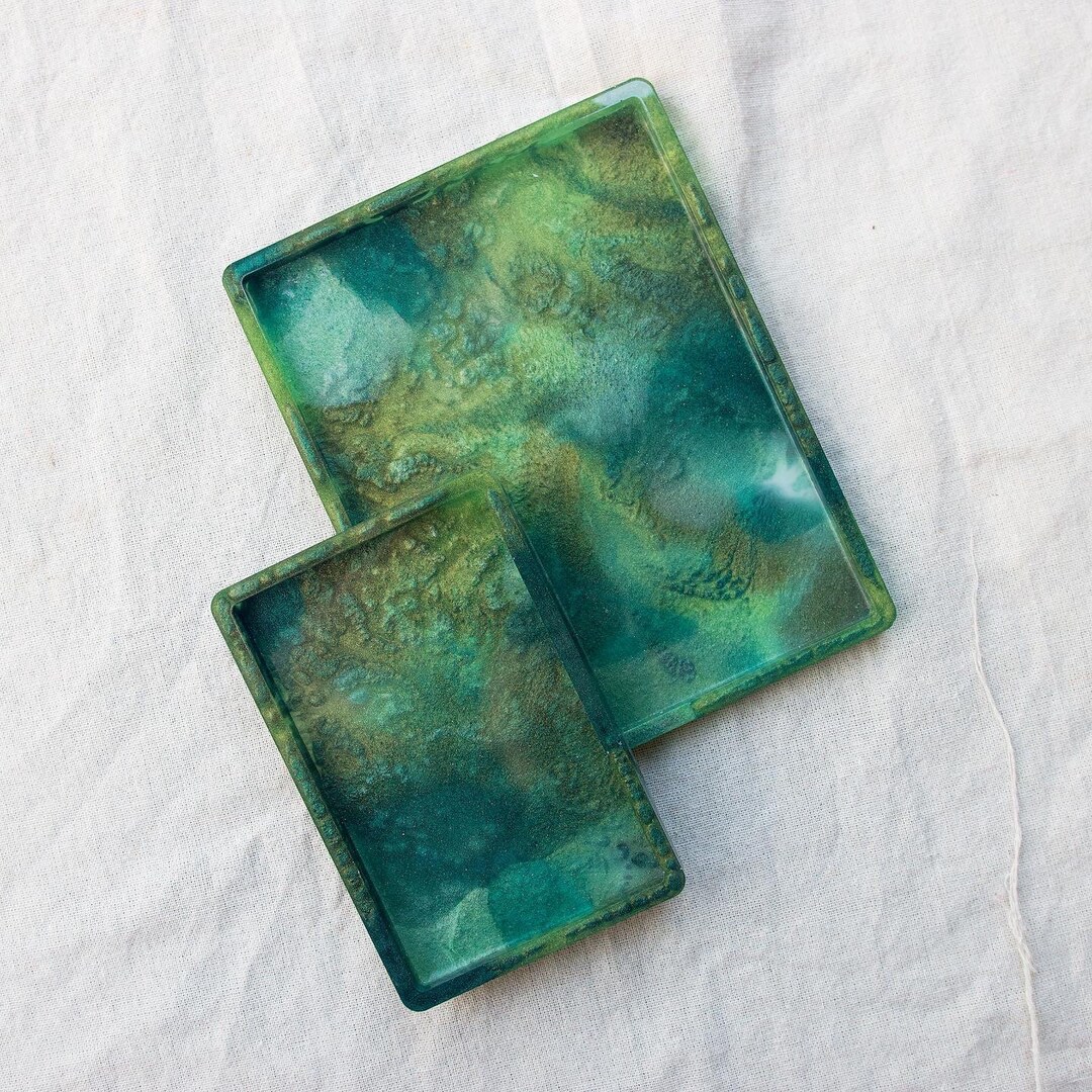Resin Tablett Set / Ein großes ein Mini / Passendes - Etsy Österreich