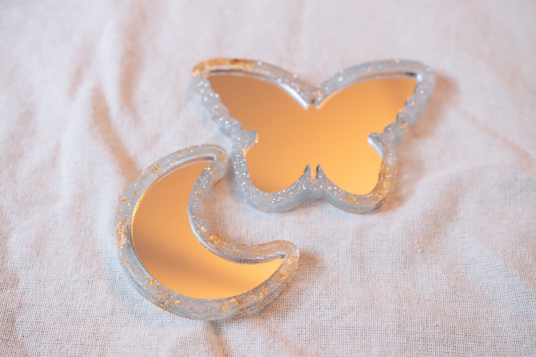 Custom Resin Mini Butterfly Compact Mirror - Etsy