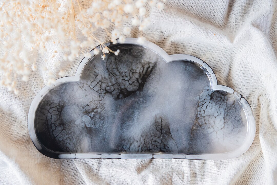 Custom Cloud Resin Jewelry Tray: Handmade Home Decor - Etsy