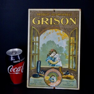 French Art Nouveau Advertising Sign - GRISON Leather Finishing Cream ...
