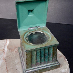 Art Deco SET - Woodpecker Bookends & Crested Finch Inkwell Desk Tidy ...