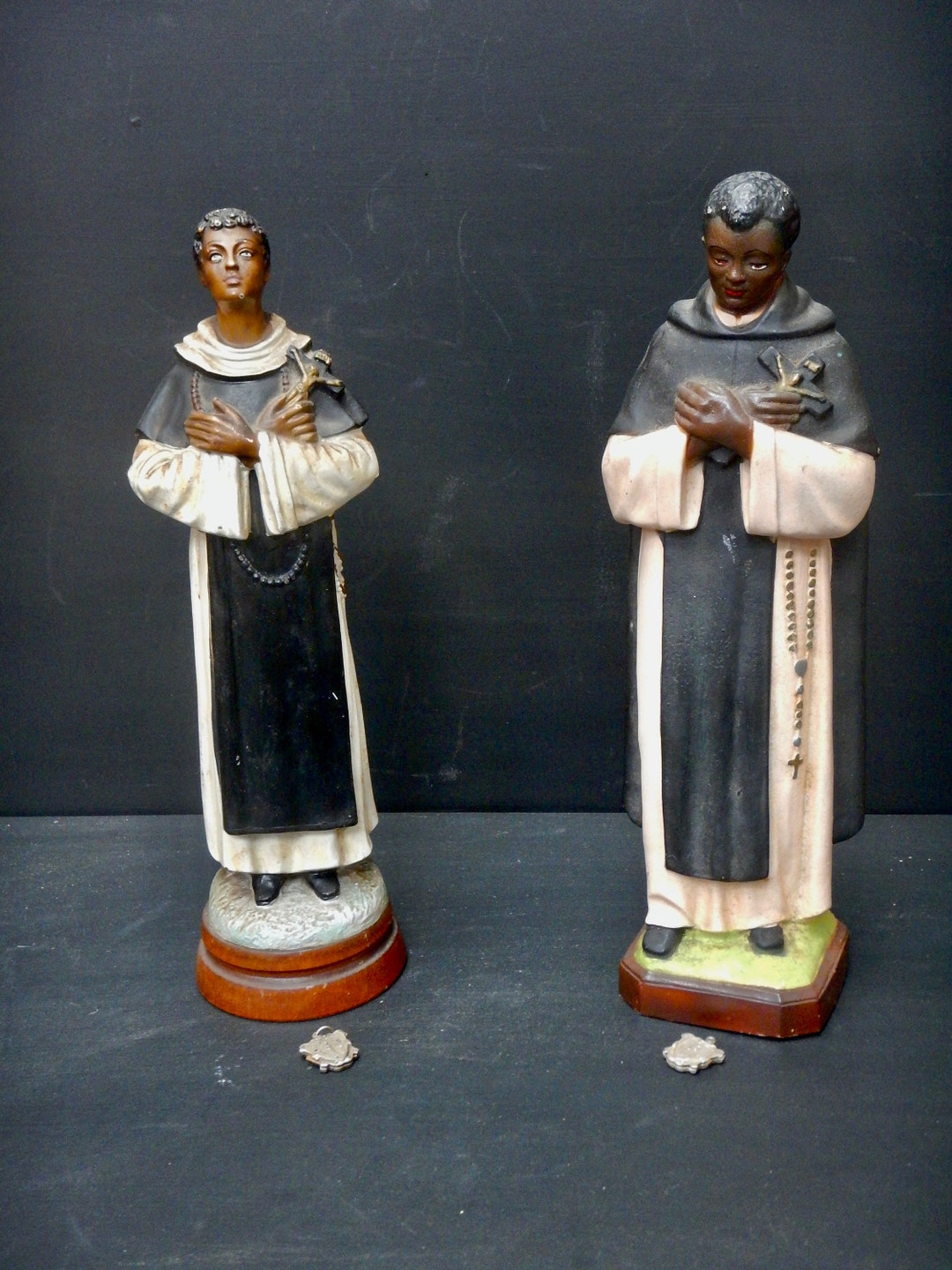 St Martin De Porres Antique Statues French or Italian Patron Saint of ...