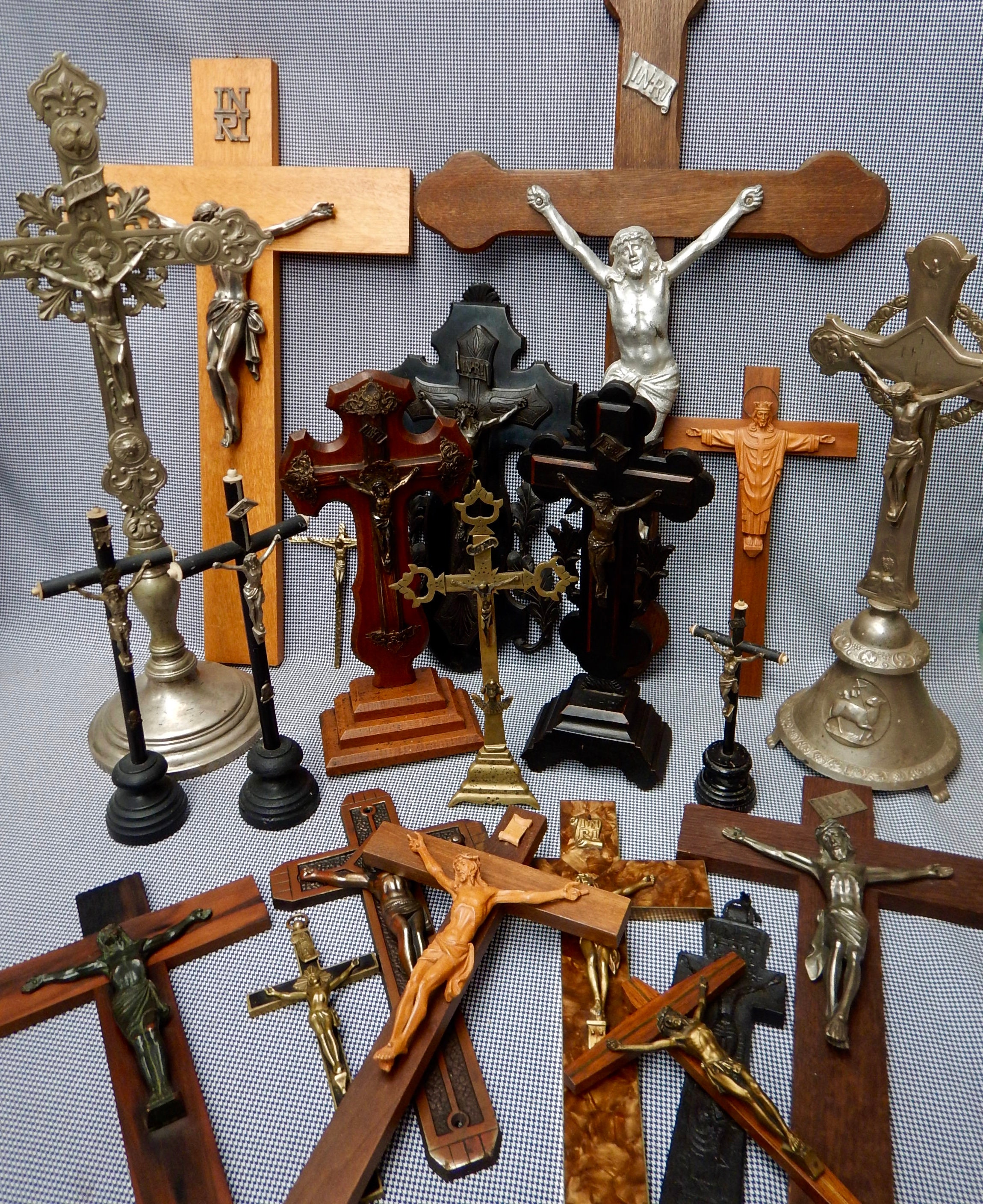 Solid Brass Crucifix 11.5 inches Free-Standing on Tripod | Etsy