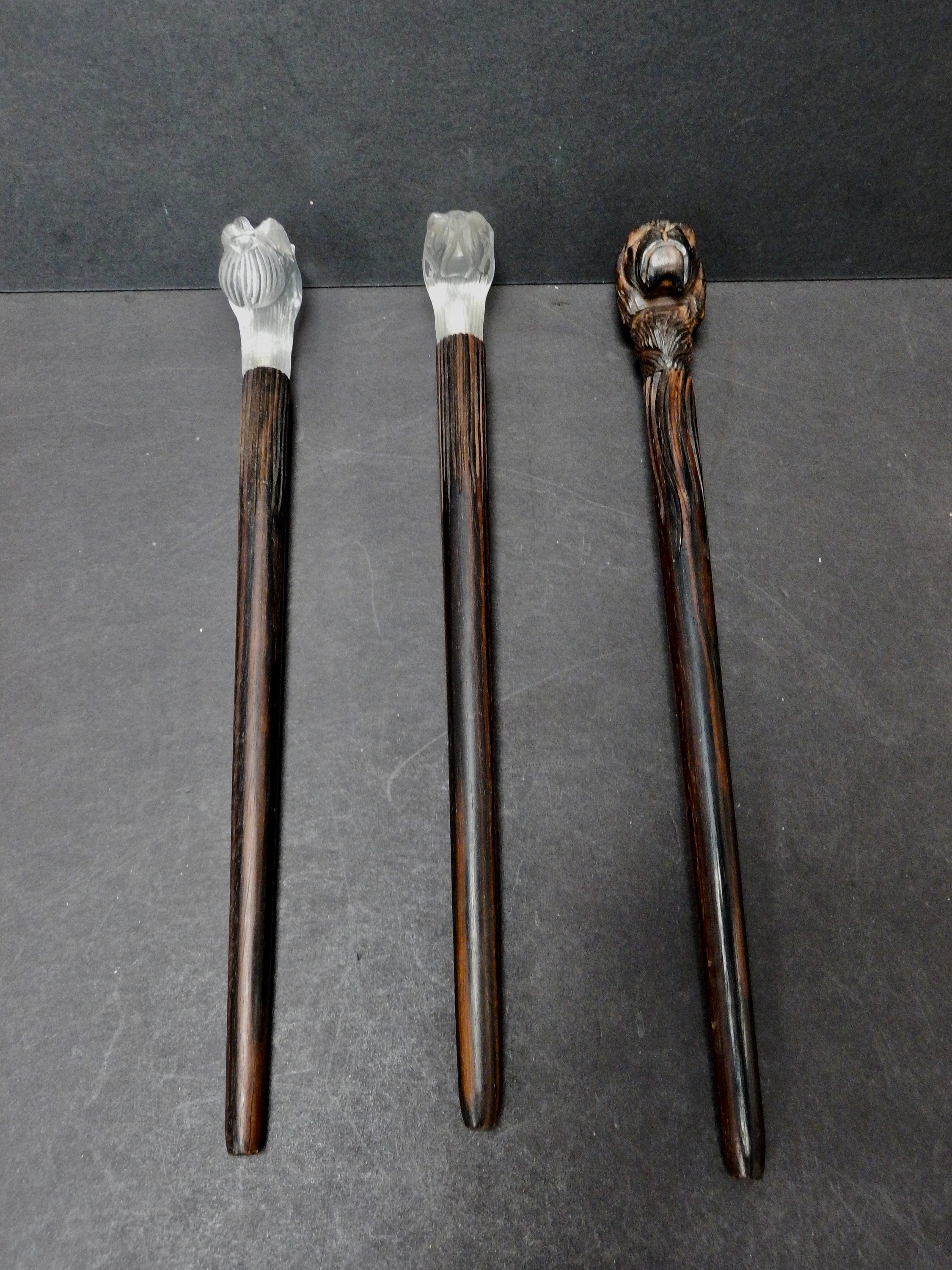 1930s French Parasol Handles All Hand carved Wood/ Wood & | Etsy