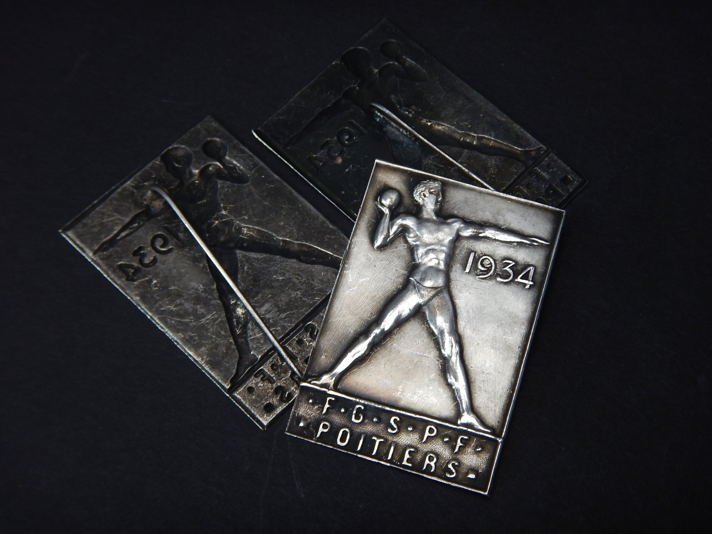 Silver Metal Pin Badge or Medal - Sports - Gymnastics - Athletics ...