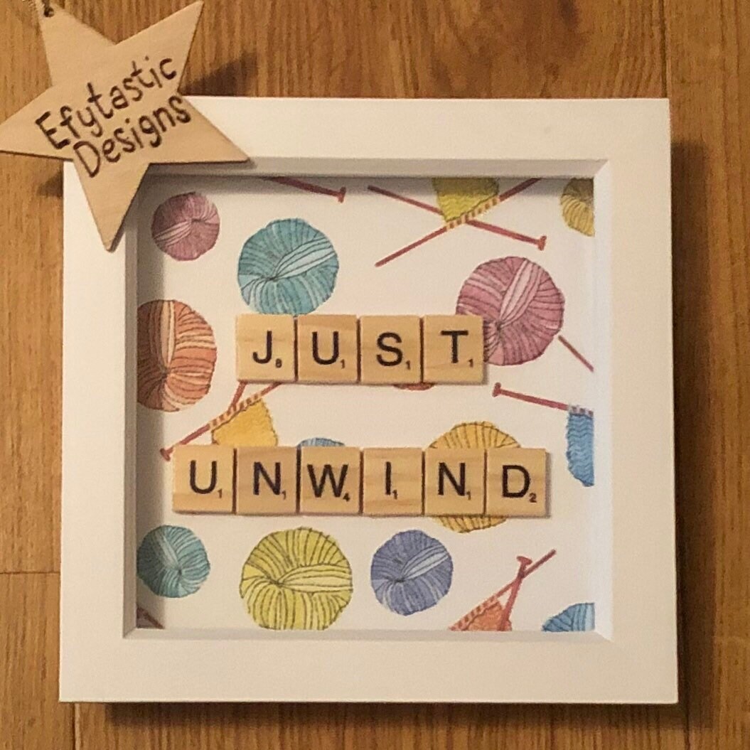 Just Unwind Funny Wooden Letter Quote 18x18cm Frame 6x6. - Etsy UK