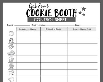Girl Scout Cookie Booth Tally - Etsy