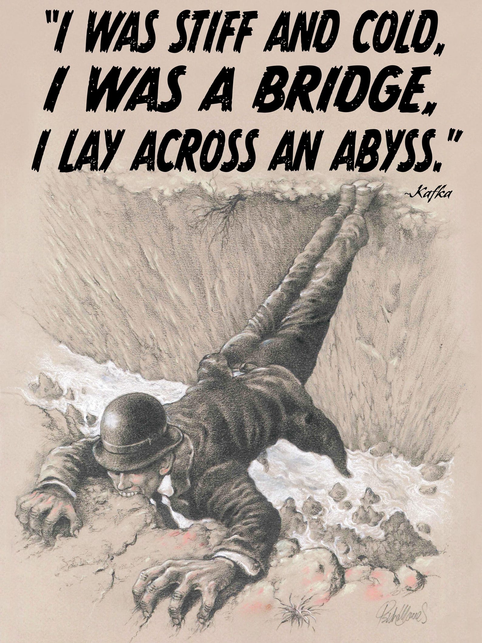 Franz Kafka Quote Kafkaesque Inspired Surreal Black and White Digital ...