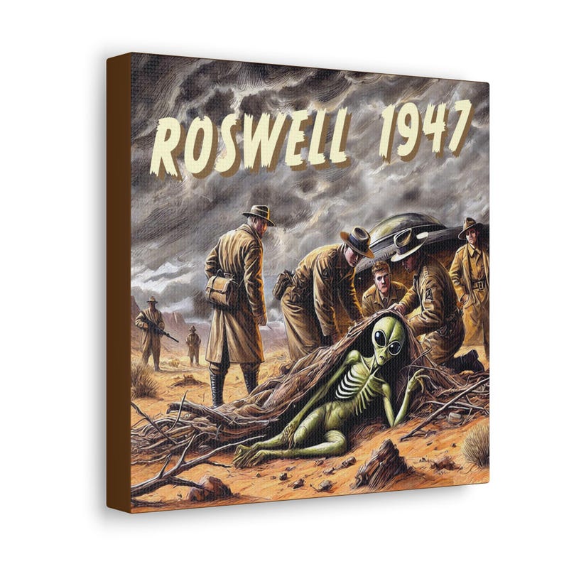 Roswell UFO Incident Wall Art Print Decor, Sci-fi History Alien ...