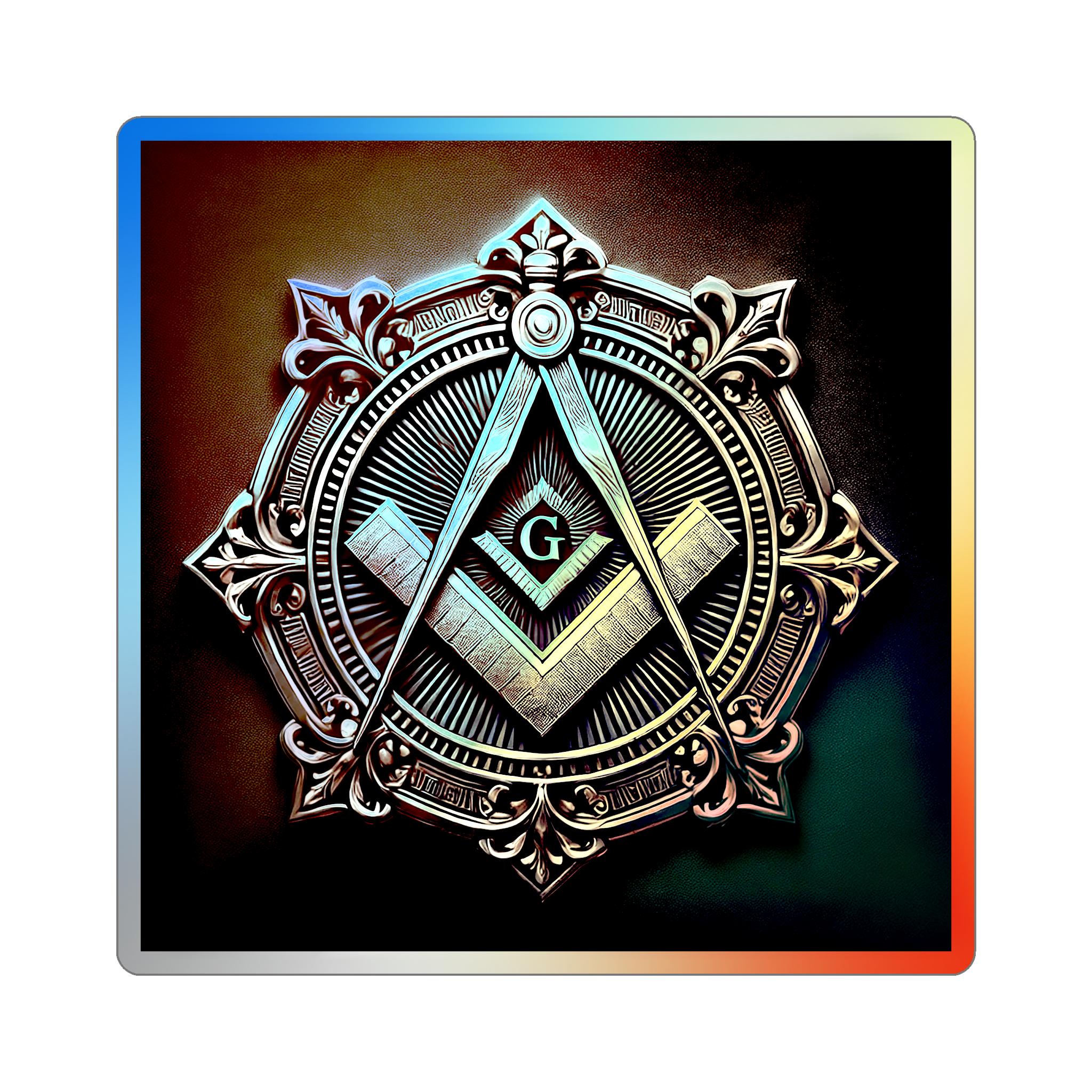 Masonic Symbol Holographic Stickers, Freemasonry History, Esoteric ...
