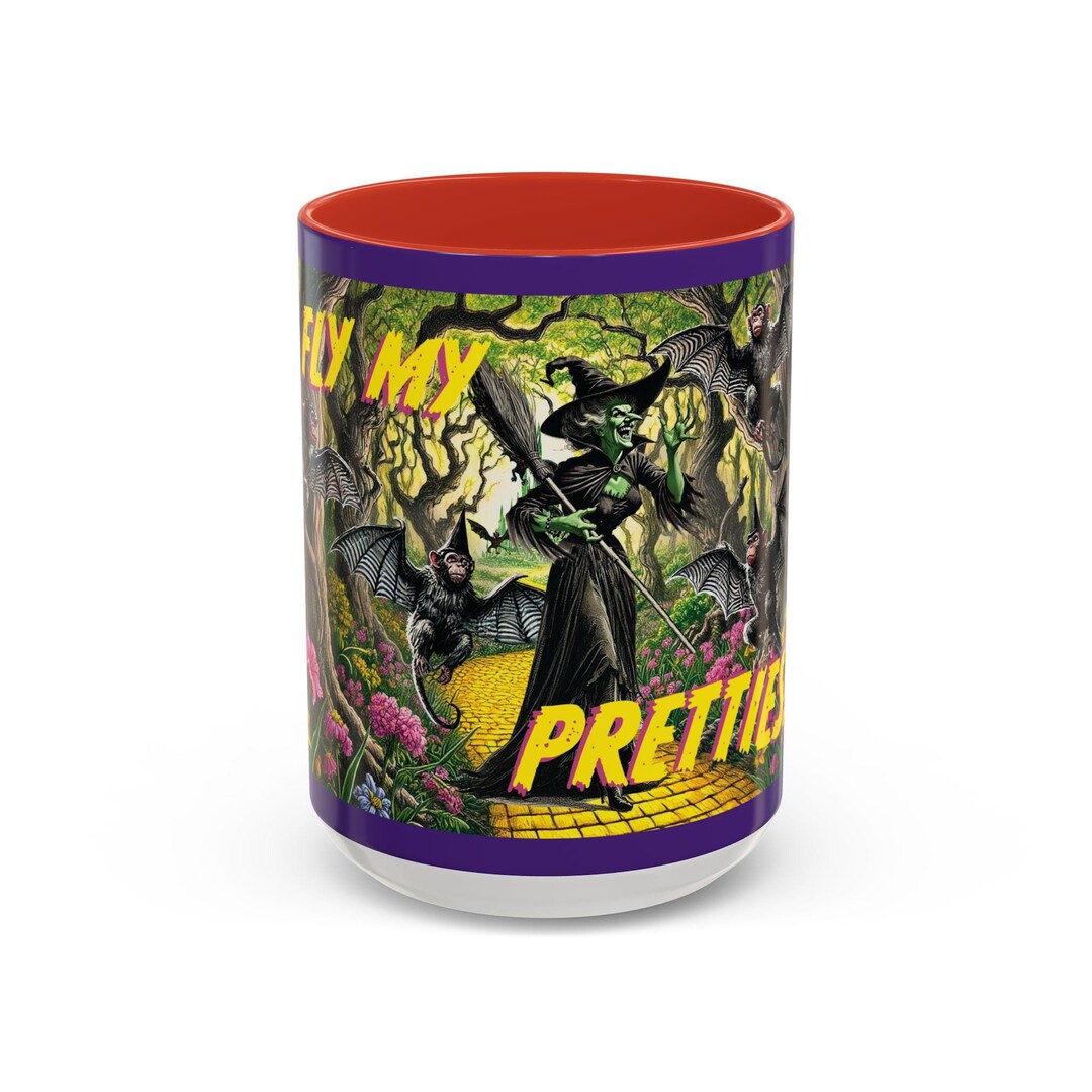 Coffee Mug, Wicked Witch Flying Monkeys Design, Wizard of Oz Mug ...