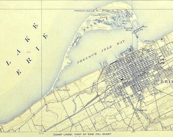 Map of Presque Isle - Etsy