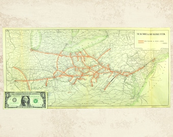 Railroad Map Ohio - Etsy
