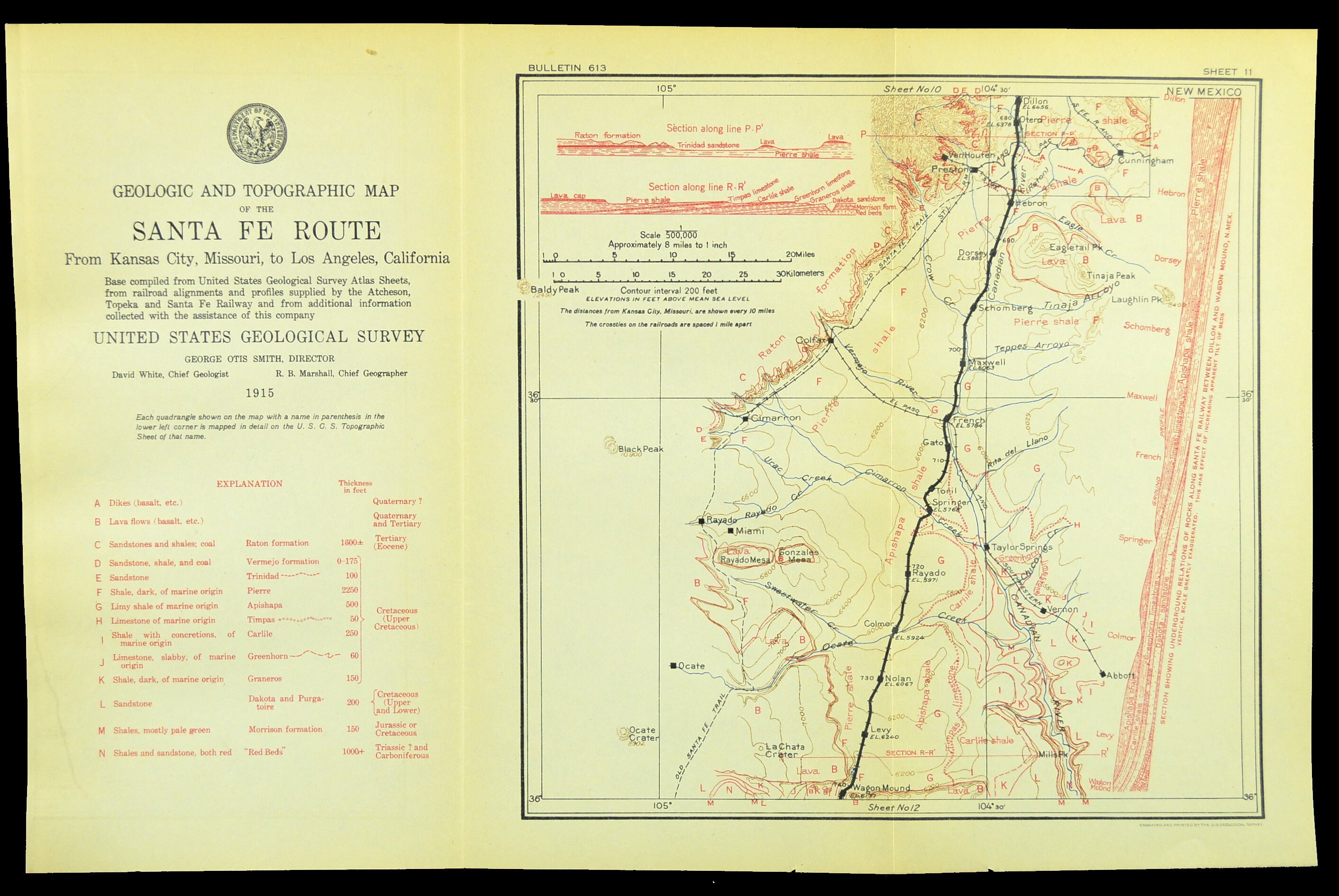 Abbott Railroad Map of Springer New Mexico Topographic Map - Etsy