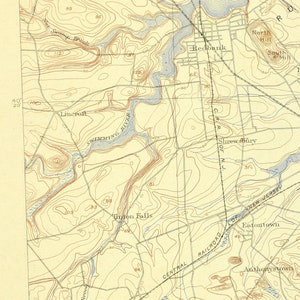 Sandy Hook Map of Long Branch City New Jersey Topographic Map - Etsy