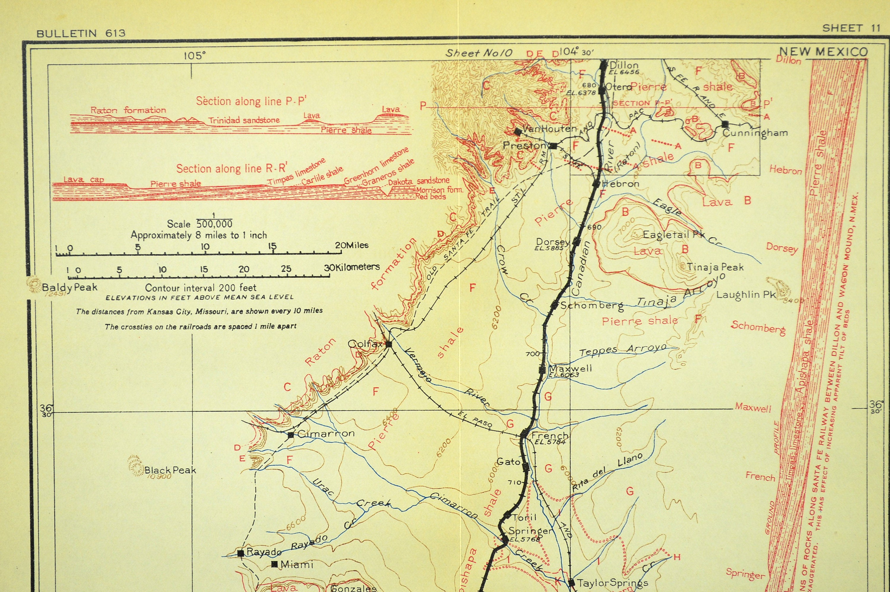 Abbott Railroad Map of Springer New Mexico Topographic Map - Etsy