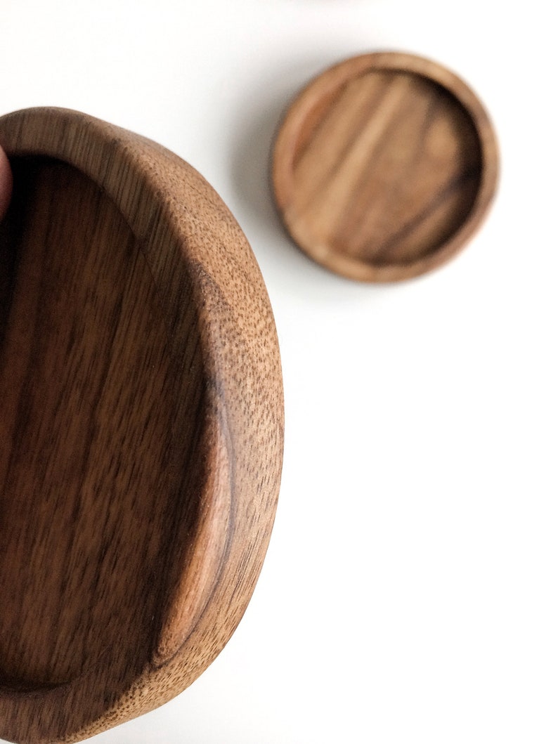 Round Wooden Coasters Set of 2 Coasters Drinks Coaster Set | Etsy