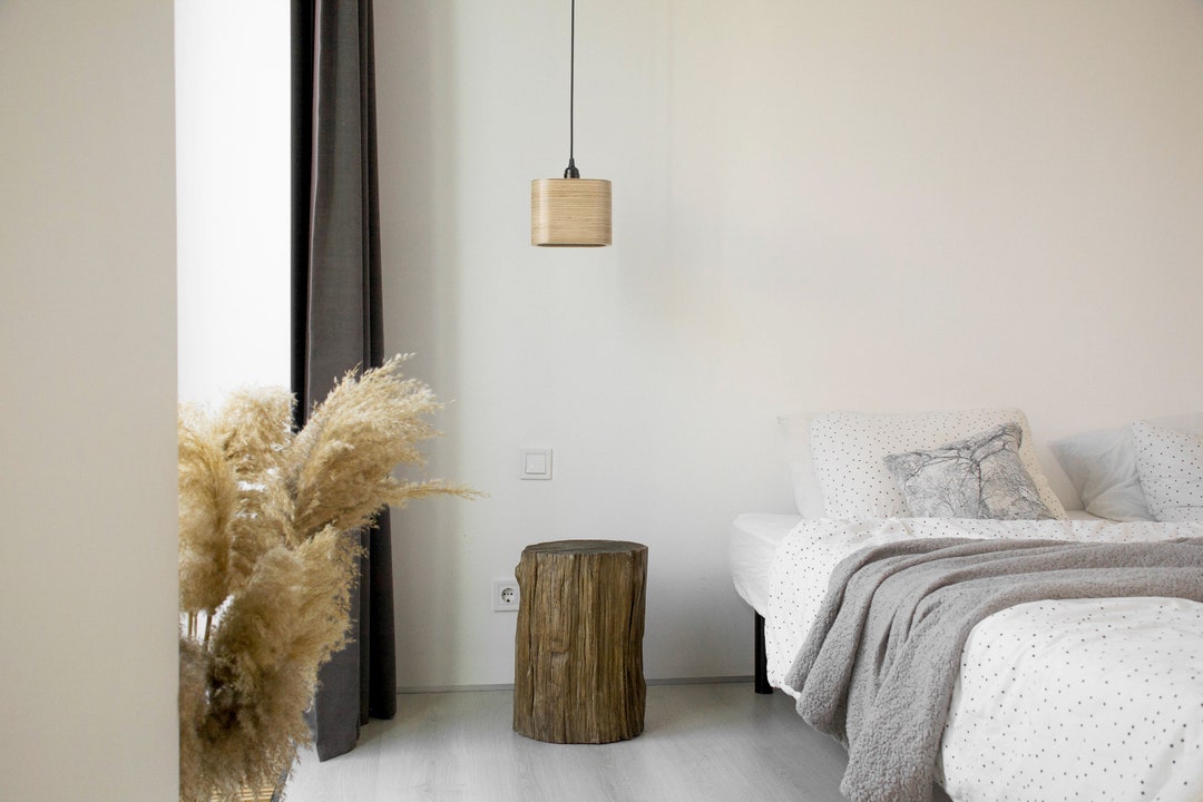 Oval Wooden Pendant Lamp, Modern Pendant Light, Kitchen Hanging Lamp ...