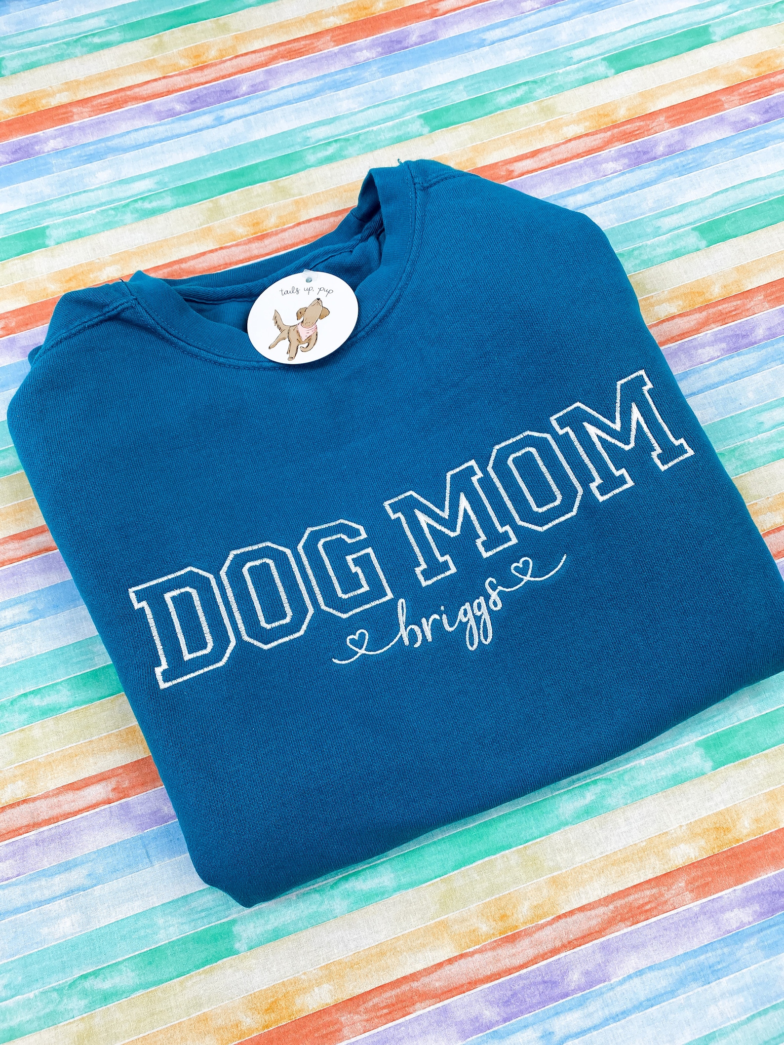 DOG MOM, Dog Mom Pullover, Puppy Sweatshirt, Dog Mom Crewneck, Dog Mom ...