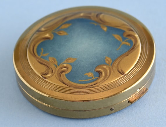 Vintage COTY Gold and Enameled 1940's Powder Compact,… - Gem
