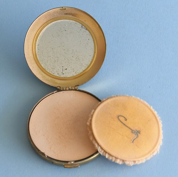 Vintage COTY Gold and Enameled 1940's Powder Compact,… - Gem