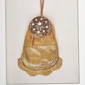 EVANS VANITY Purse, Vintage Gold Mesh Compact Purse With CORAL Stones ...